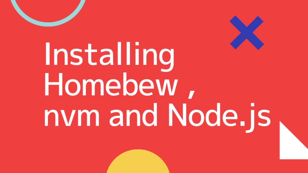 M1 Macbook ProにHomebew , nvm , Node.jsをインストールした - make it easy